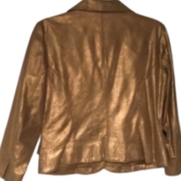 Kenar | Jackets & Coats | Vintage Kenar Metallic Leather Blazer 6 ...